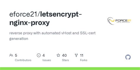 Github Eforce21letsencrypt Nginx Proxy Reverse Proxy With Automated Vhost And Ssl Cert