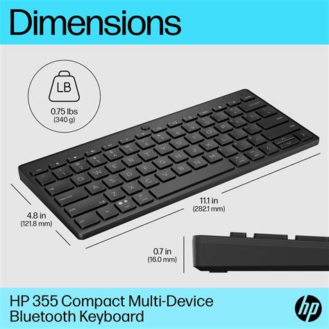 Hp 355 Compact Multi Device Bluetooth Keyboard Esupply