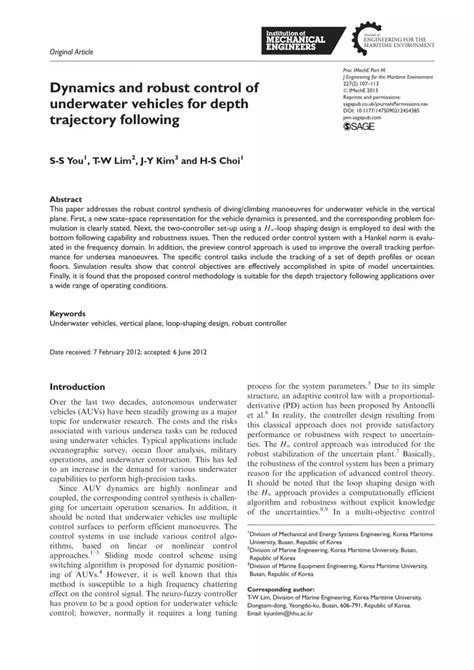 Pdf Autopilot Control Synthesis For Path Tracking Maneuvers Of Underwater Vehicles Dokumentips