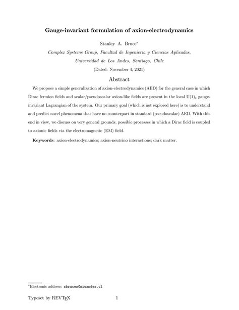 Pdf Gauge Invariant Formulation Of Axion Electrodynamics