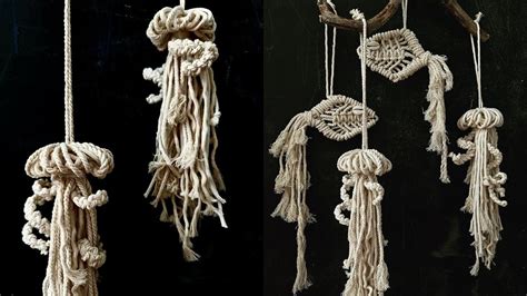 DIY Tutorial Macrame Wall Hanging Jellyfish Fish Diy Jellyfish Decoration Macrame