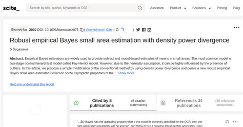 [citation report] robust empirical bayes small area estimation with