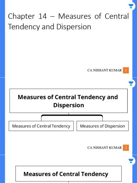 Chapter 14 Measures Of Central Tendency And Dispersion Pdf Standard Deviation