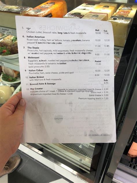 Menu At Stasios Italian Deli And Market Restaurant Orlando