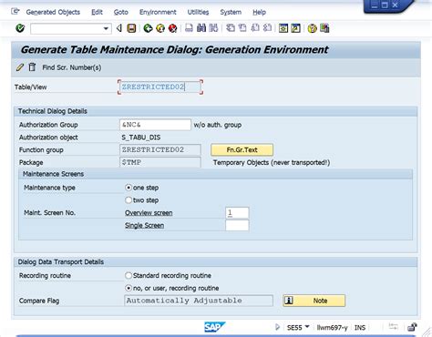 sap® table maintenance generator routines and custom restrictions