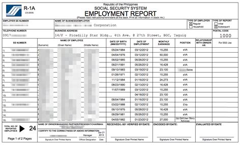 Sss R3 Fillable Form Excel Printable Forms Free Online