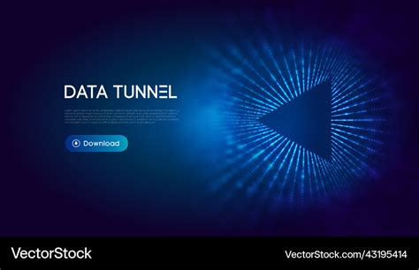 Triangle Tunnel Big Data Royalty Free Vector Image