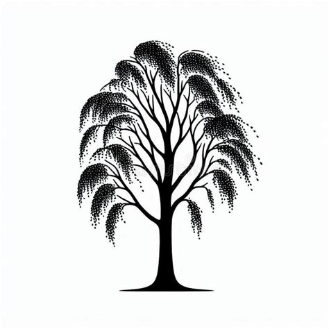 Elm Tree Silhouette Vector Stock Illustration Illustration Of Plant 334995665