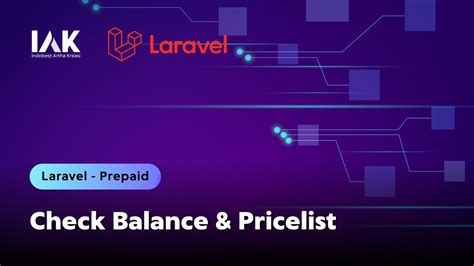 Laravel Check Balance And Price List Tutorial Api Iak Youtube