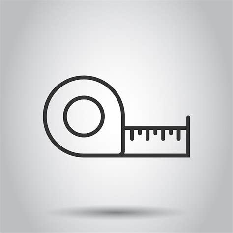 Premium Vector Measure Tape Icon In Flat Style Ruler Sign Vector Illustration On White