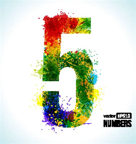 Gradient Vector Number 5 Concept Sign Colorful Vector Concept Sign Colorful Png And Vector