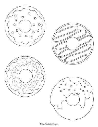 9 Free Printable Donut Coloring Pages Donut Coloring Page Coloring Pages Unicorn Donuts