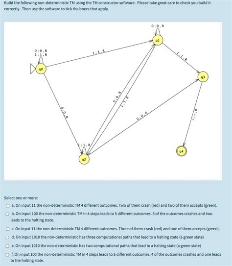 Solved Build The Following Non Deterministic TM Using The TM Chegg