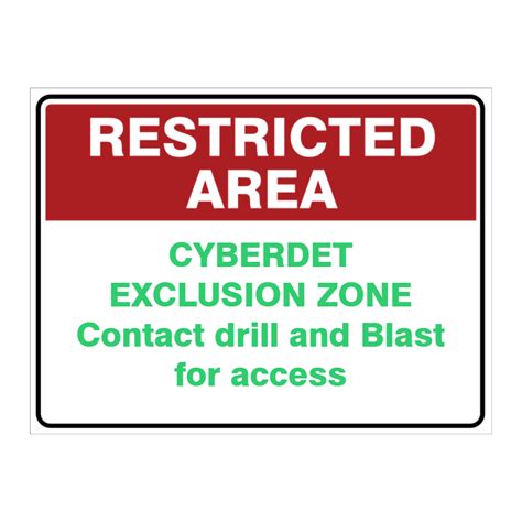 Custom Text Restricted Area Sign Australian Safety Signs