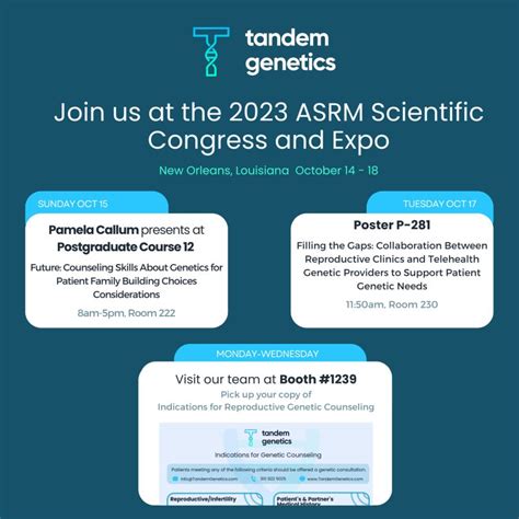 Asrm2023 Geneticcounseling Fertility Tandem Genetics
