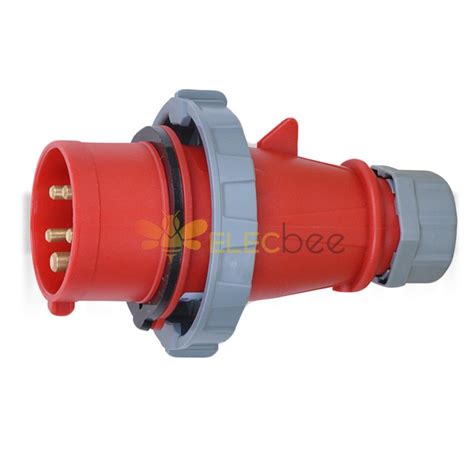 Waterproof Industrial Connector Plug 5pin 16a 400v 3p E N Ip67