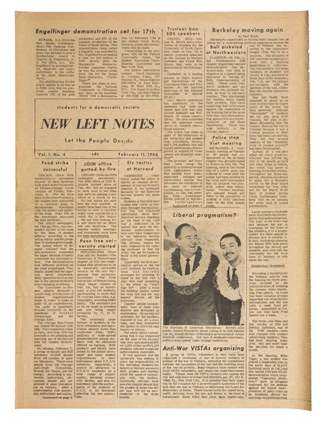 Sds New Left Notes Vol 1 No 4 Peoples Graphic Design Archive