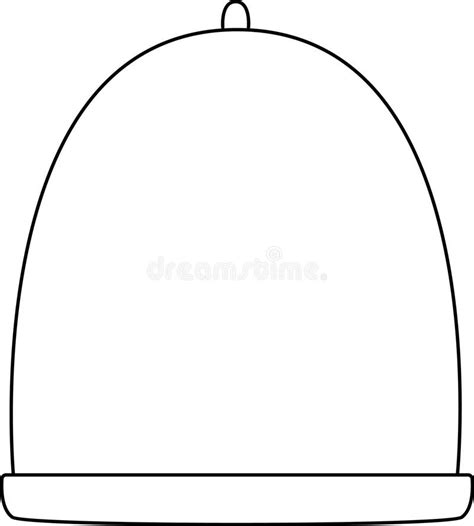 Food Cover Dome Outline Stock Vector Illustration Of Plate 293776364