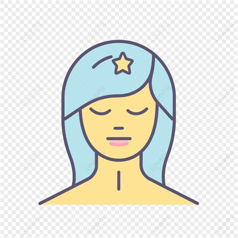 頭髮上有一顆星星的藍色女孩圖標 向量 Icon圖片素材 Eps圖片尺寸4267 × 4267px 高清圖案380671523