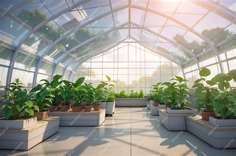 Premium Photo Three Dimensional Render Of Plants Growing In Greenhouse