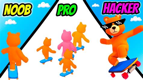 Skate Squad NOOB Vs PRO Vs HACKER YouTube