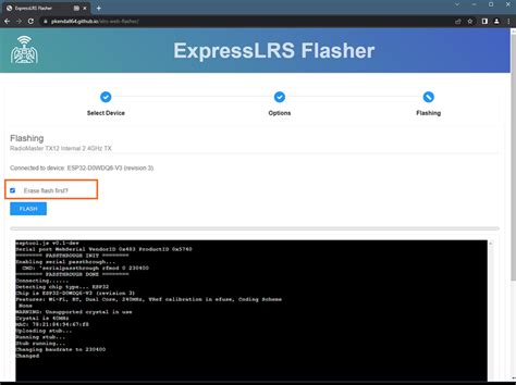 Add Erase Before Flashing Option In Configurator Issue 436