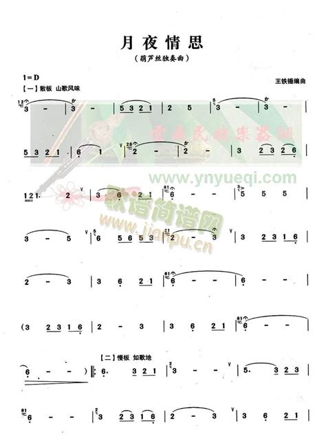月夜情思 歌谱简谱网