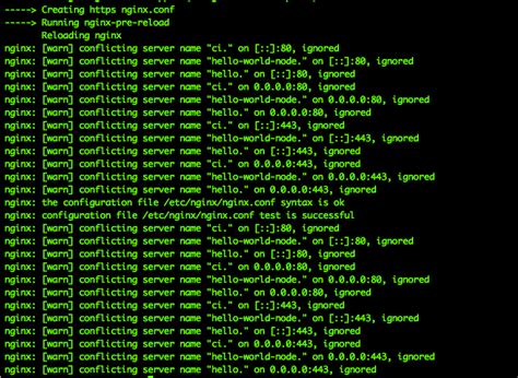 Nginx Warn Conflicting Server Name App On 80 Ignored · Issue 37 · Dwyllearn Devops