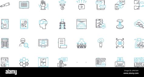 Brand Identity Linear Icons Set Recognition Authenticity Consistency Messaging Positioning