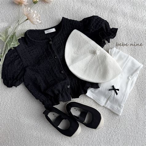 베베나인 Bebenine 러블리 리본프릴 세트 🎀 러블리한 베베나인 상하세트💕 아이보리와 블랙 두 컬러 모두 매력 넘쳐요 💛🖤 베베나인신상 Bebenine