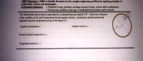 Solved Abet Outcome 1 Ability To Identify Formulate And Solve
