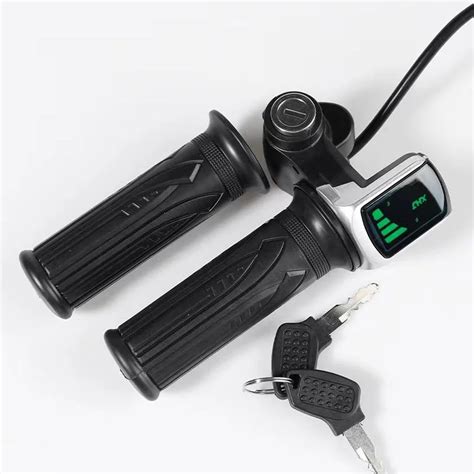 Electric Scooter Throttle Grip 36v 48v Key Lock Power Indicator Throttle Accelerator For