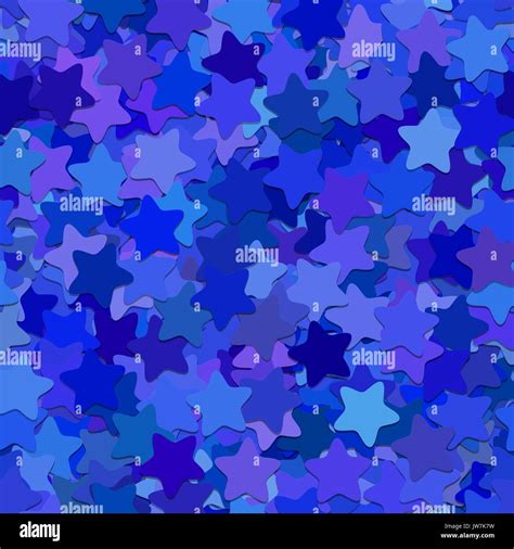 Repeating Star Pattern Background Vector Illustration From Rounded Pentagram Stars In Blue