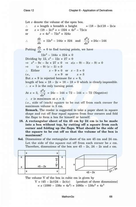 NCERT Solutions For Class 12 Maths Chapter 6 Exercise 6 5 MathonGo