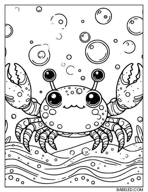 7 Безплатни за Печат Рак Картинки за Оцветяване Листове Рисунки и