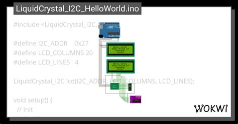Copy Of LiquidCrystal I2C PCF8574 HelloWorld Wokwi ESP32 STM32
