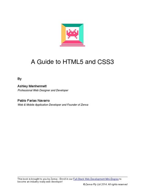 A Guide To Html5 And Css3 Pdf Html Element Html
