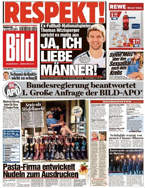 Newspaper Bild Germany Newspapers In Germany Thursday S Edition