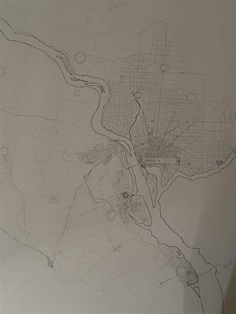 Drawing My Own Fallout 3 Map Closer To Scale To Actual Dc R Fo3