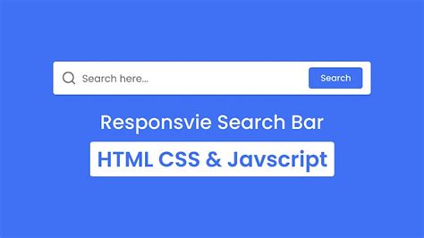 Create A Responsive Search Bar In Html Css Artofit