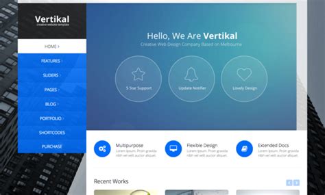 The Best Vertical Menu Wordpress Themes For Compete Themes Pertaining