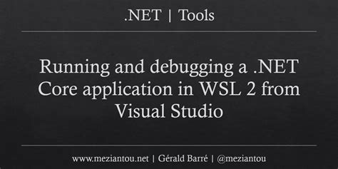 Running And Debugging A Net Core Application In Wsl 2 From Visual