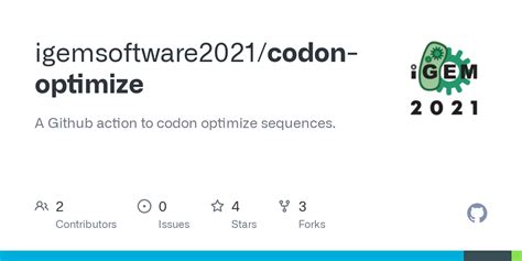 Github Igemsoftware Codon Optimize A Github Action To Codon