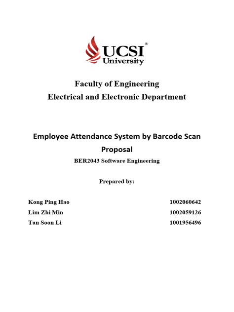 Employee Attendance System Software Engineering Pdf Barcode Use