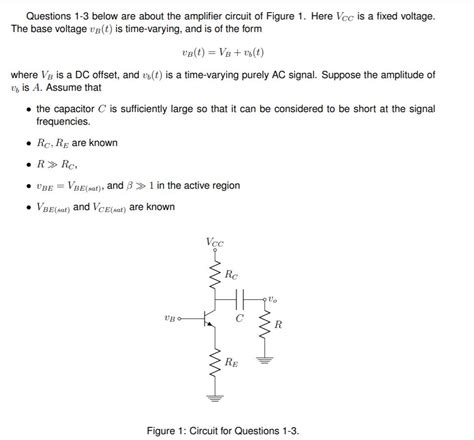 Solved Question In The Amplifier Circuit In Figure Chegg Com