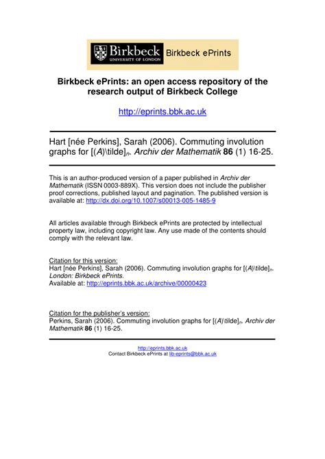 Pdf Commuting Involution Graphs For Atilde N