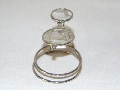 Antique Optical Tiered Glass Jewelers Magnifying Loupe Wlens