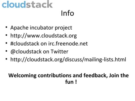 Intro To Cloudstack Ppt