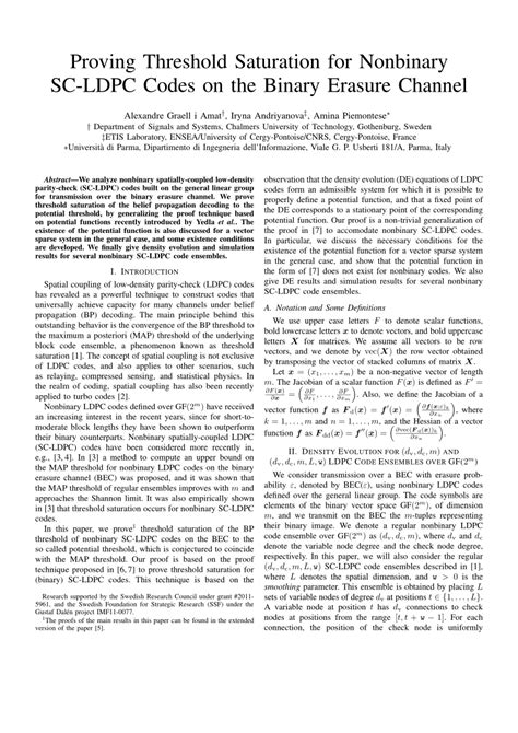 Pdf Proving Threshold Saturation For Nonbinary Sc Ldpc Codes On The