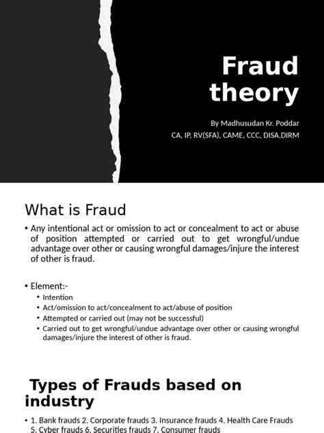 Fraud Theory Who And Why Pdf